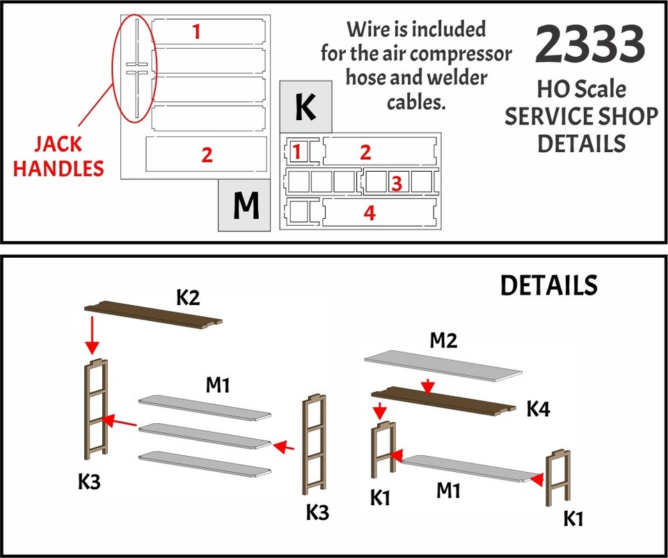 HO Scale Service Shop Details Kit by Showcase Miniatures (2333) | eBay