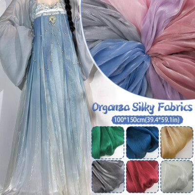 Hanfu Ancient fabrics Water Wave Pattern Organza Shiny silk Sewing ...