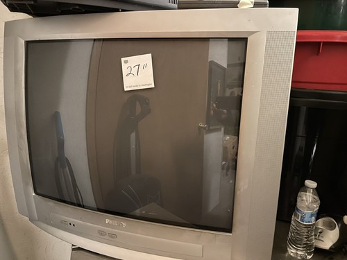 Vintage Philips 27” CRT Color Television TV For Retro Gaming No Remote ...