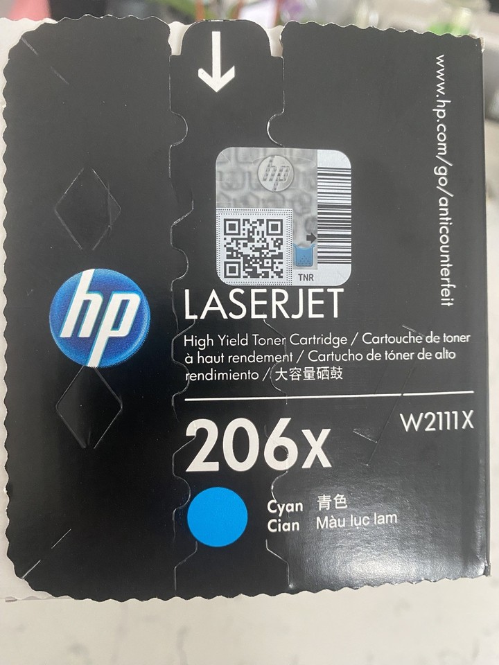 HP 206X High Yield Cyan LaserJet Toner Cartridge (W2111X) | eBay