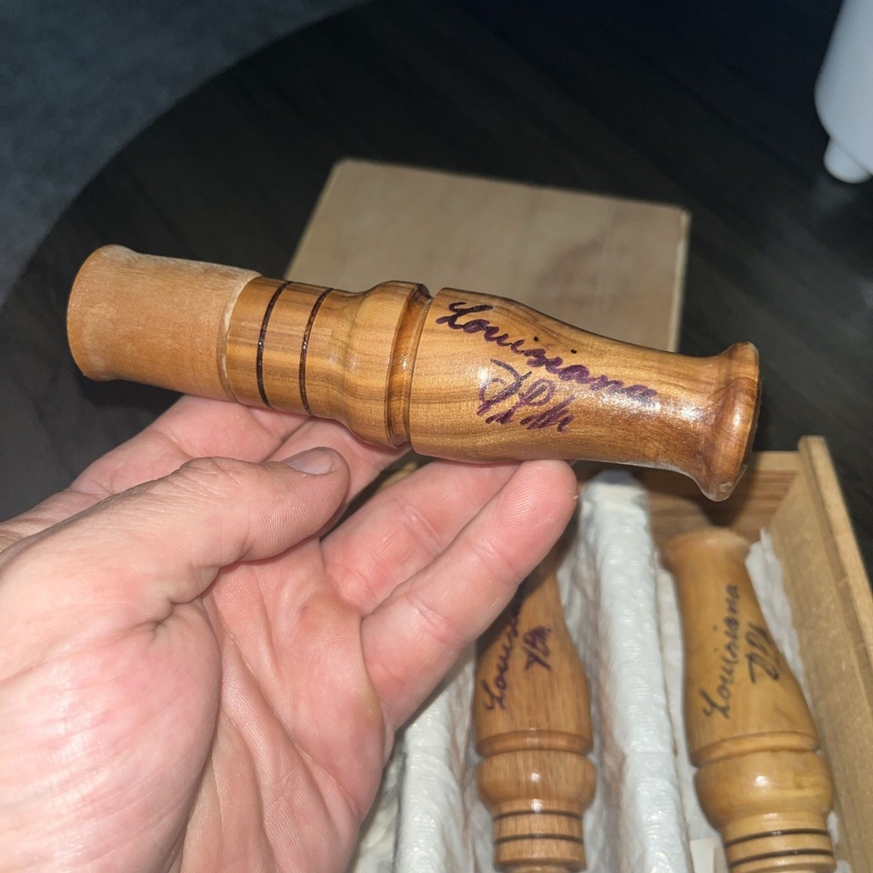 (set of 3) Signed Louisiana Double Reed DUCK CALLS Great Sound! Custom ...