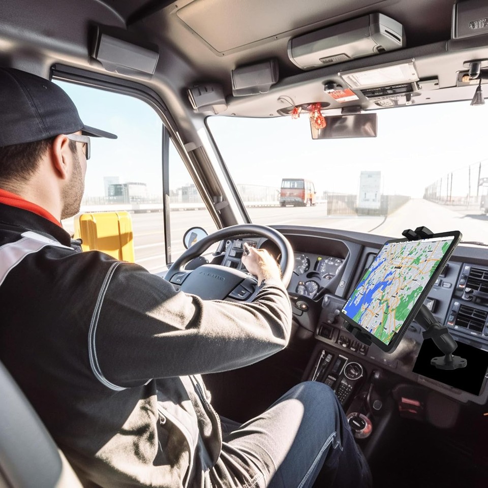 Tablet Mount for Truck Aluminum Arm iPad Car Holder Black | eBay