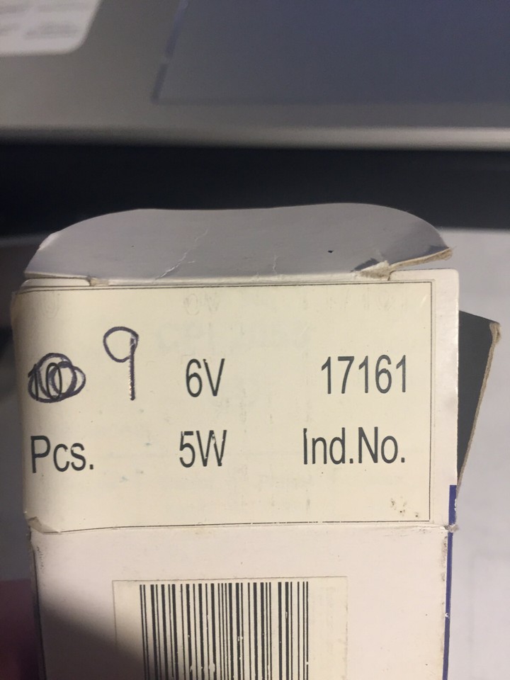 Porsche models 356,356A,356B,356C,356SC License Light Bulb | eBay