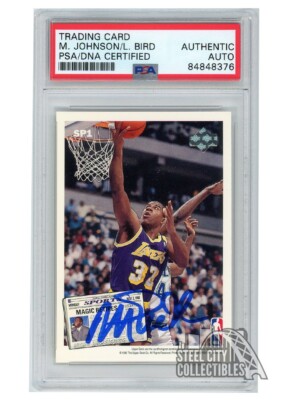 Magic Johnson Larry Bird 1992-93 Upper Deck Retire Dual Auto Card #SP1 ...