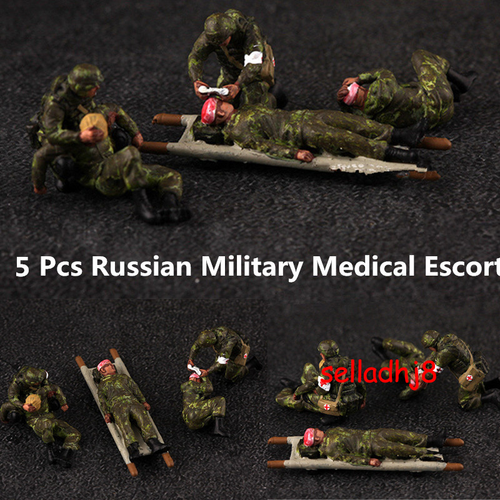 1/72 5 Pcs Modern Russian Disabled/Medical Escort Soldiers Toy Scene ...