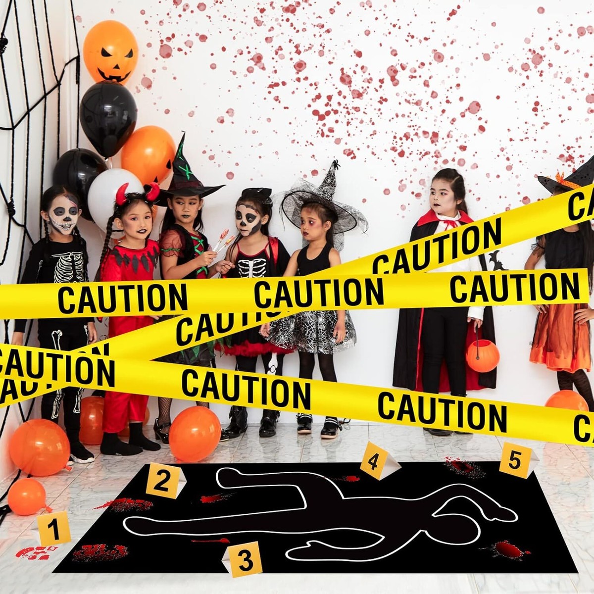 Halloween Party Kit Murder Mystery Props Akide Halloween Crime Scene ...