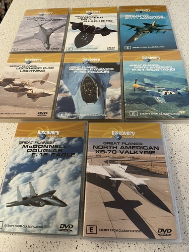 10 x Discovery Channel Great Planes DVDS Rockwell Lockheed Aardvark ...