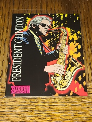 TOPPS COMICS SECRET CITY SAGA PRESIDENT BILL CLINTON 1993 TOPPS PROMO ...