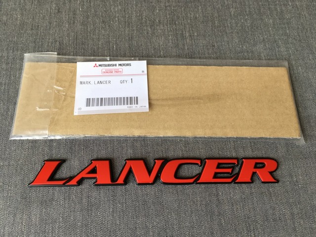 Mitsubishi Genuine Lancer Red & Black Rear Emblem Badge for Lancer ...