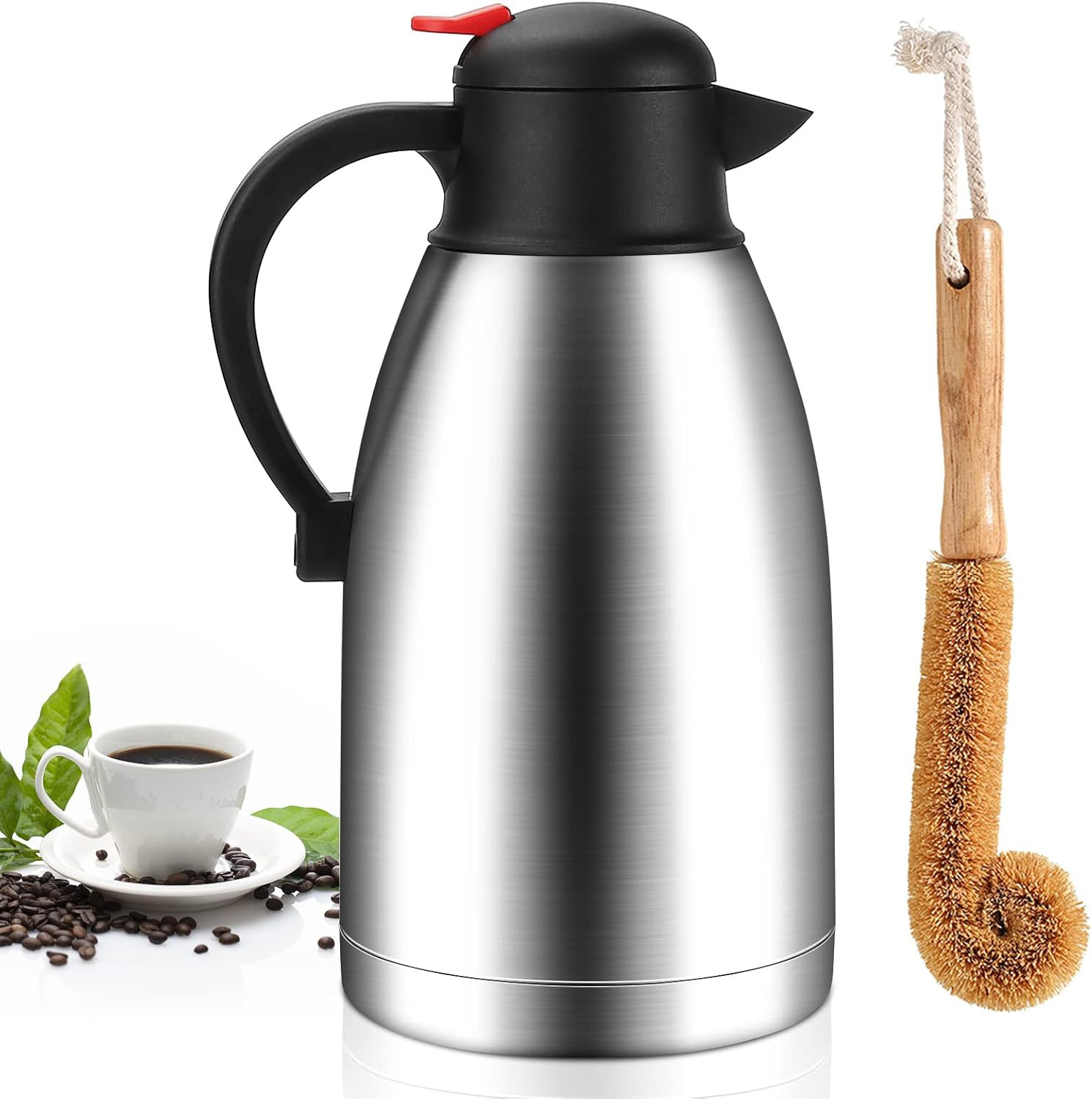 68 Oz Thermal Coffee Carafe Stainless Steel Double Wall Insulated Keep ...