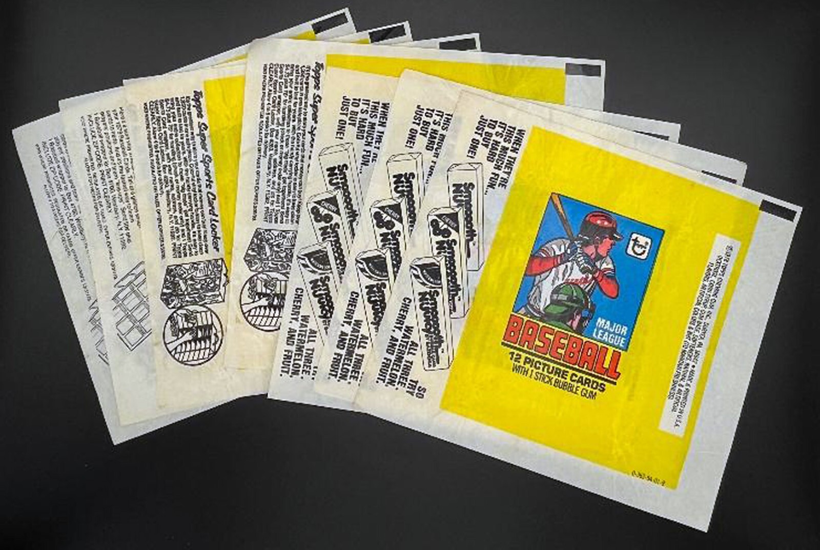 Seven 1979 Topps Baseball Card Wax Pack Wrappers All three Variations ...