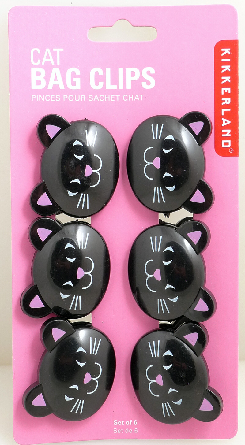 Kikkerland Cat Bag Clips Set of 6 BC05CA for sale online | eBay UK
