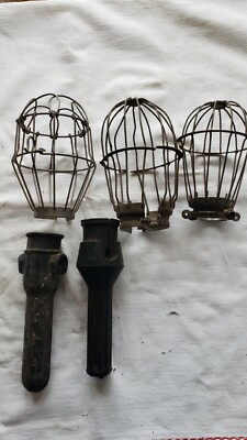 vtg light bulb guard lamp cage trouble lights Industrial to restore | eBay