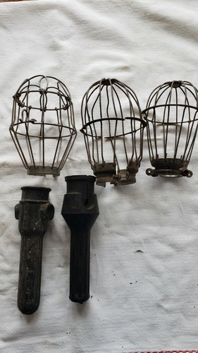 vtg light bulb guard lamp cage trouble lights Industrial to restore | eBay