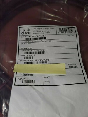**NEW** CISCO STACK-T3-3M=, FAST SHIPPING 889728035880 | eBay