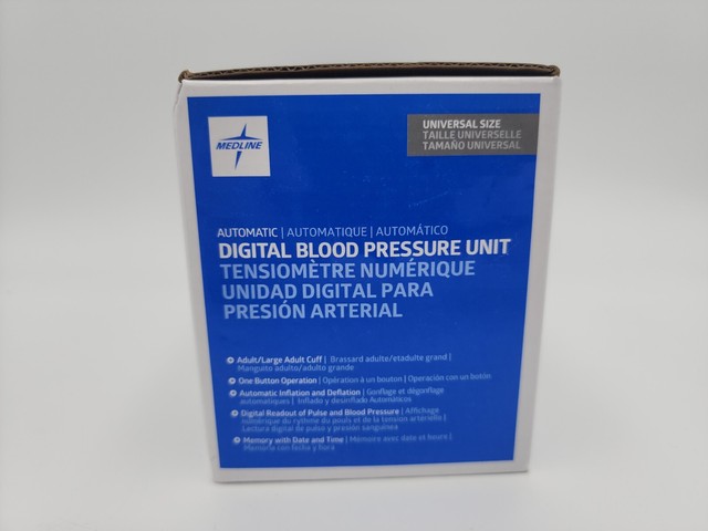 Medline MDS4001 Automatic Digital Blood Pressure Monitor With Cuff for ...