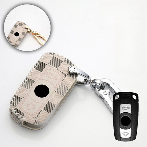 Zinc Alloy Leather Car Key Fob Case Cover For BMW 1 3 5 6 7 X3 X5 X6 ...