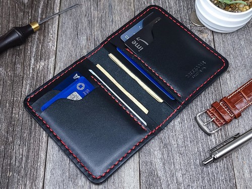 Vertical Bifold Wallet, Premium Leather Wallet, Handmade Leather Wallet ...