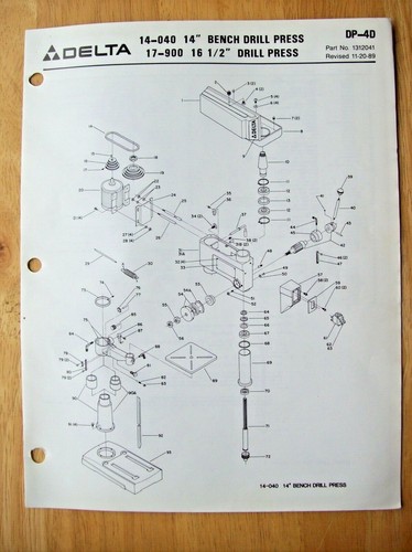 Delta Drill Press Parts List | Reviewmotors.co