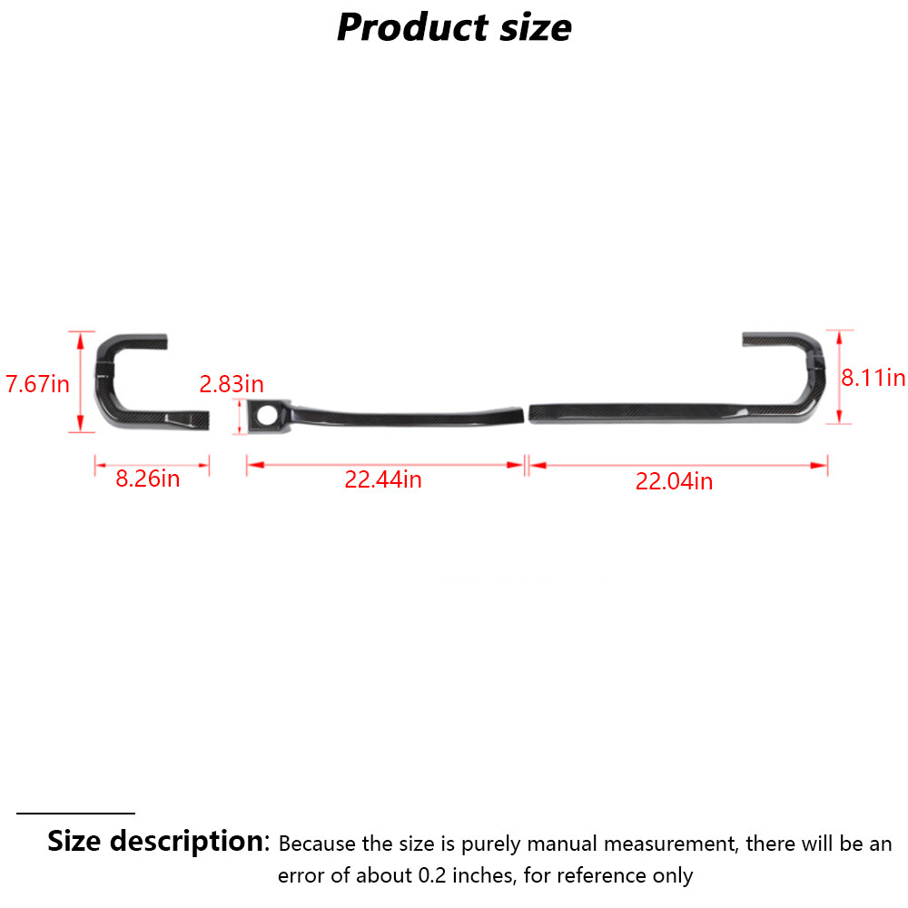 Carbon Fiber Center Console Dash Decor Strips Trim For Ford F150 2021 ...