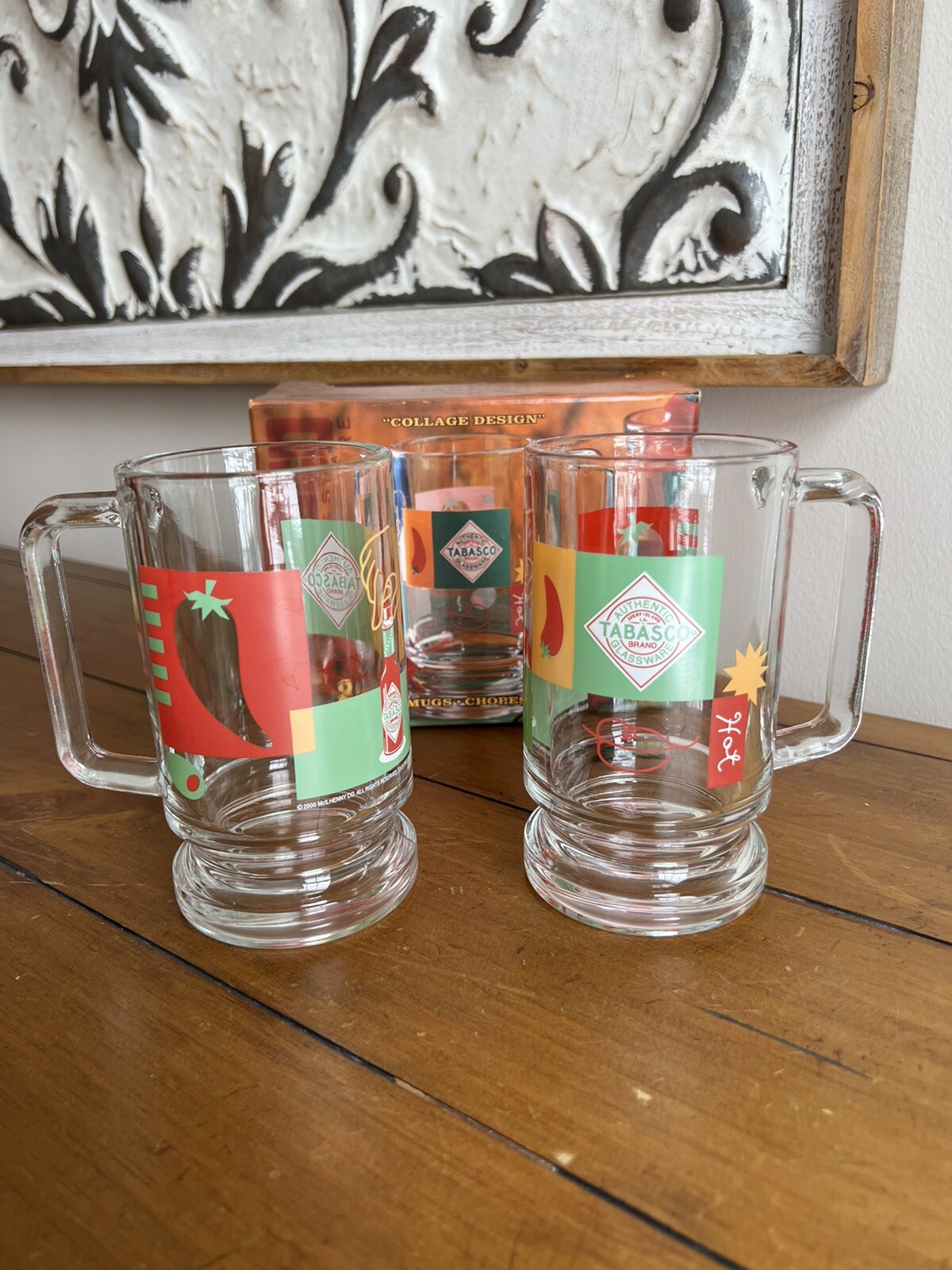 Set of 4 Official 2000 Tabasco Brand Pepper Sauce McLhenny Co. Glass ...