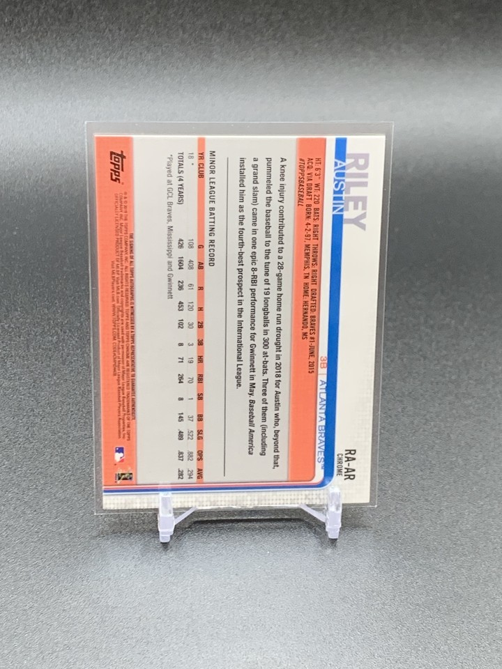 2019 Topps Chrome Austin Riley RA-AR RC Auto | Atlanta Braves | eBay