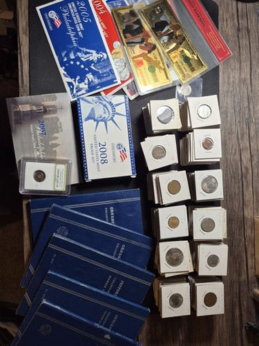 Coin Collection Foreign And USA Lot Albums 200+ Old Foreign Free ...