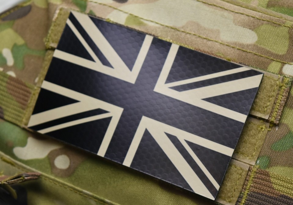 Large Infrared Printed IR UK Flag Patch 5" x 3" UK Special Forces UKSF ...