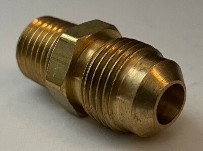 48X6 Brass SAE 45° Degree Flare Male Connector 1/4" Pipe Male x 3/8 ...