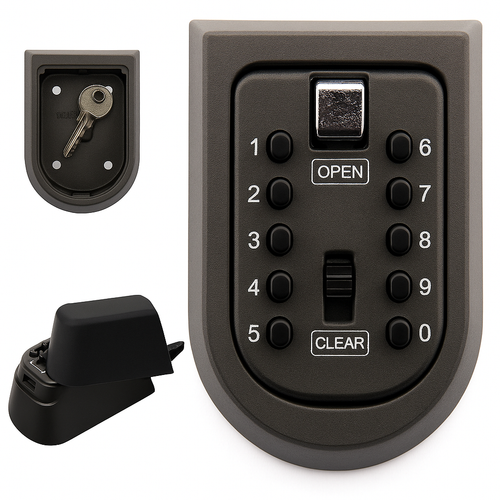 Outdoor High Security Wall Mounted Key Safe Box Code Lock Storage 4 ...