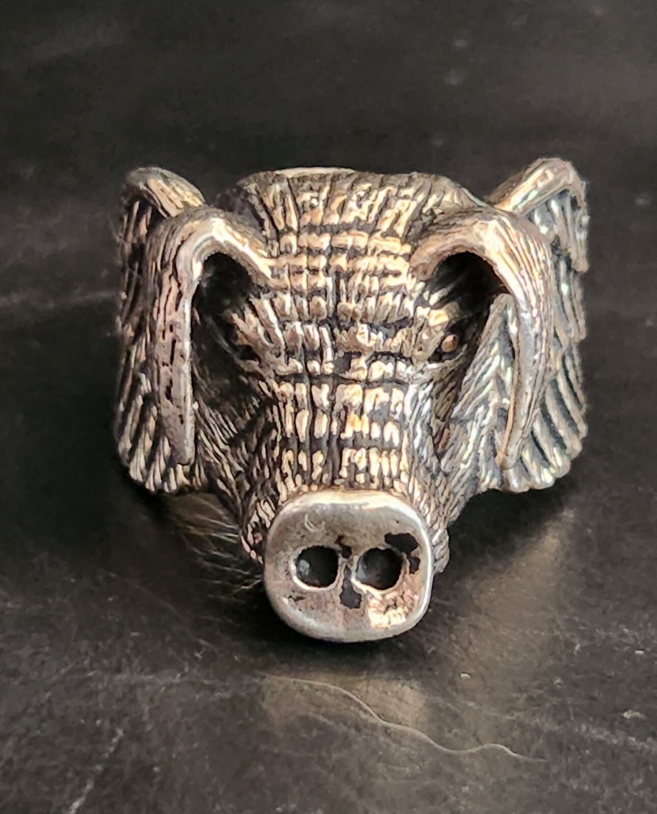 Eddie Munson Winged Hog G&S BR94 Cosplay Ring Size 13… - Gem