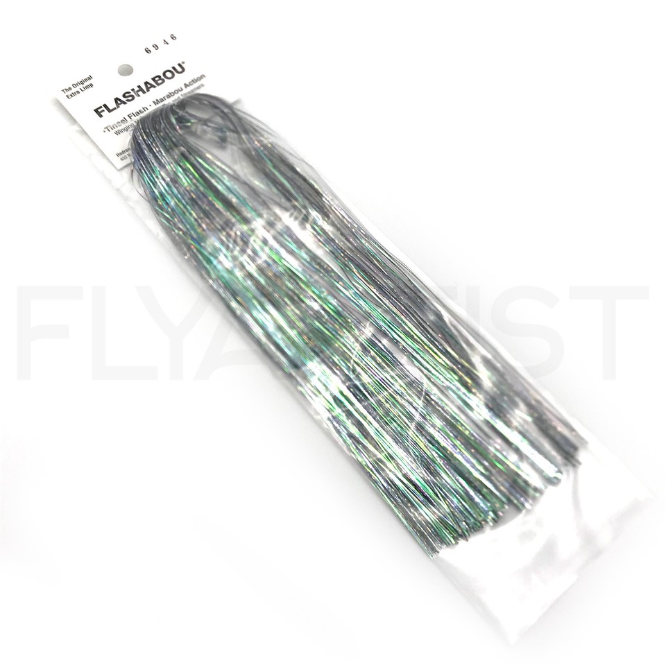 HOLOGRAPHIC FLASHABOU - Fly Tying Flash Material Musky Bucktail - 25 ...
