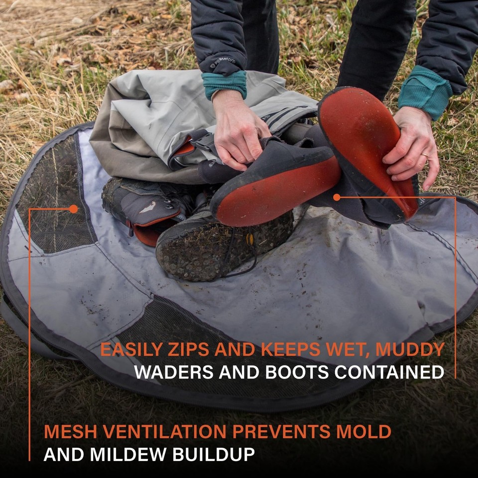 Simms Taco Wader Bag - Wader Storage Duffel, Changing Mat for Hunting ...