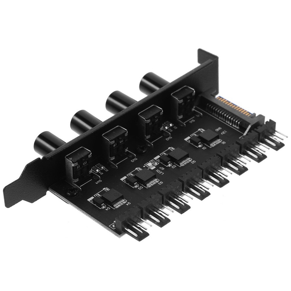 Fan Controller Pc Cooling Fan Hub 4-pin Pc Case Hub Adapter Splitter ...