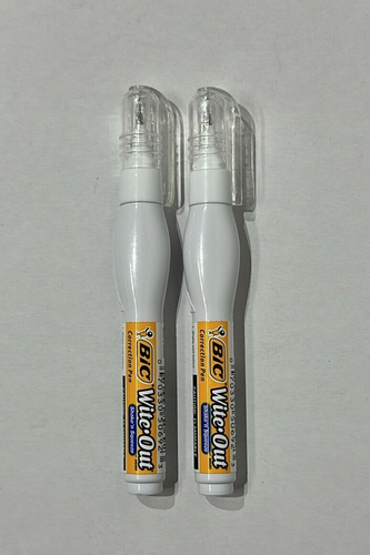 2 x WiTE OUT Correction PEN SHAKE and SQUEEZE WhiteOut WHITE liquid ...