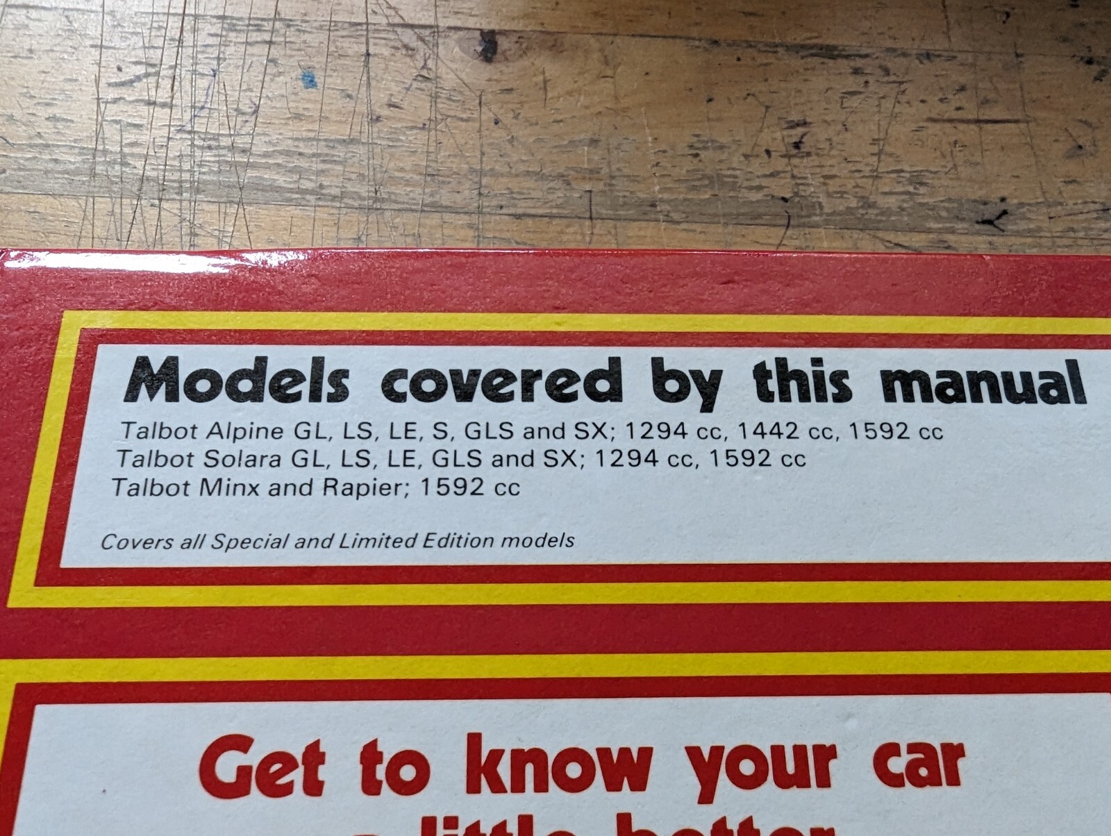 Talbot Alpine, Solara, Minx, & Rapier All Models 1975-1985 Haynes ...