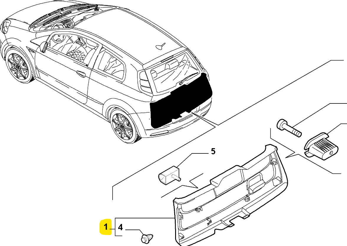 Fiat Grande Punto Boot Trim 735410899 735335872 Genuine & New | eBay