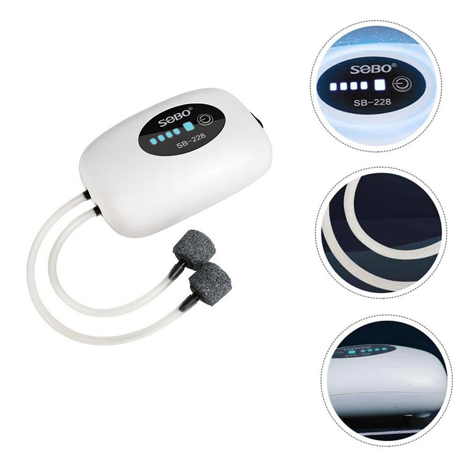 Air Pump Rechargeable Aerator Oxygen Pump USB Portable Air Bubbler For ...