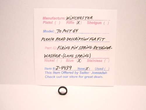 WINCHESTER 70 POST 64 (FIRING PIN SPRING RETAINER WASHER-BLUE) (ITEM ...