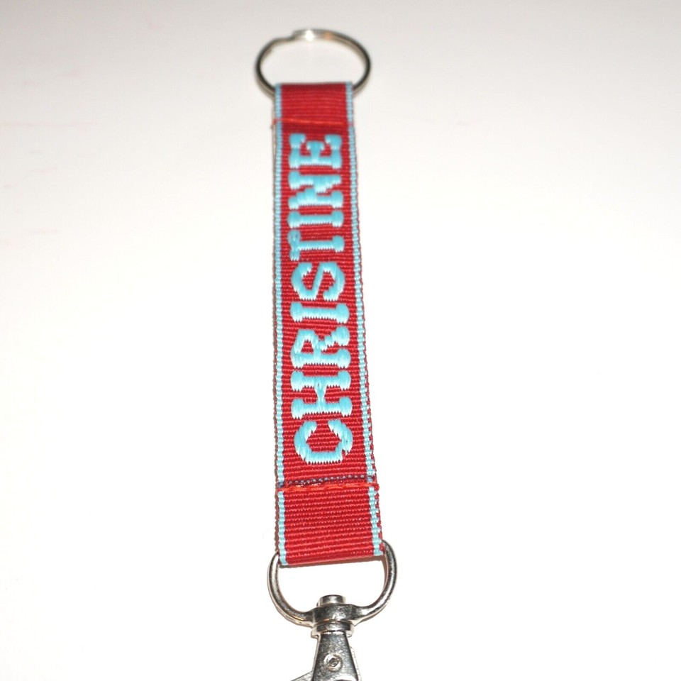 Key Chain Embroidered Lanyard Ring Clasp Choose Name or Fun Phrase 6 ...