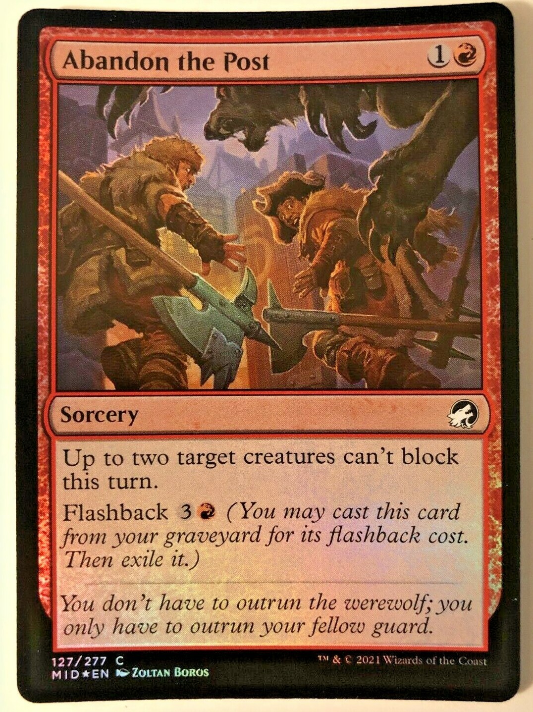 MTG Abandon the Post Innistrad: Midnight Hunt 127/277 Foil Common | eBay