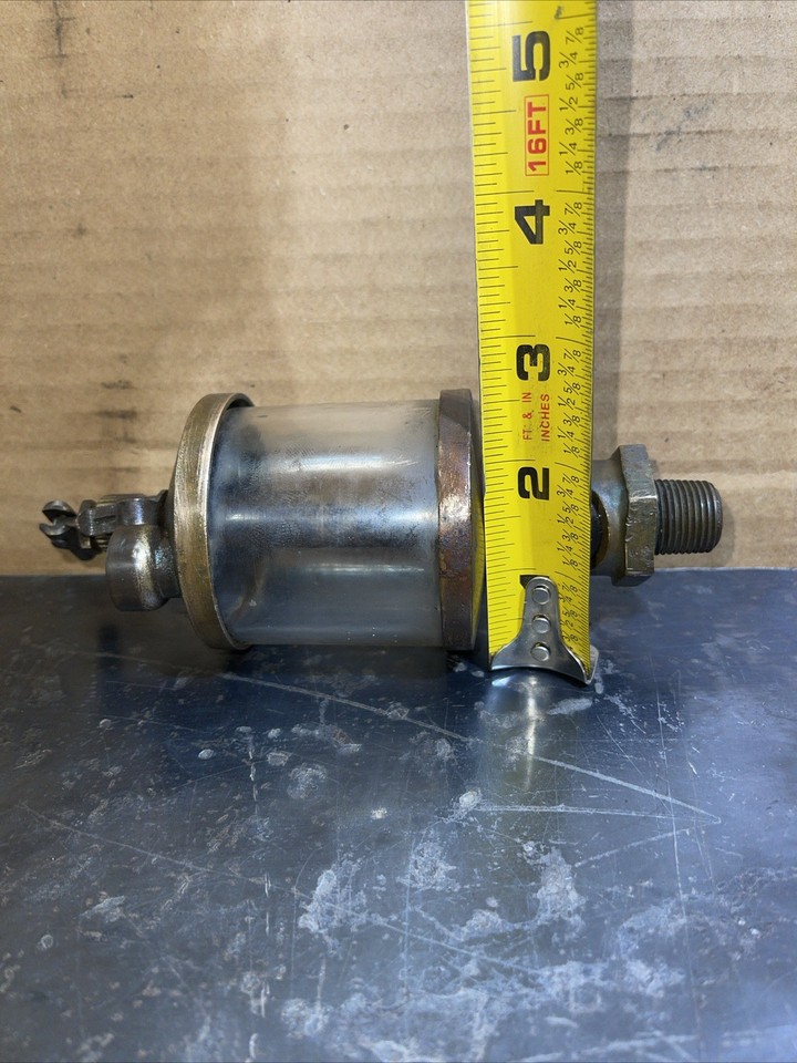 Antique Brass Drip Oiler Parts Hit Miss Engine Glass Oiler Cushman 3/8 ...