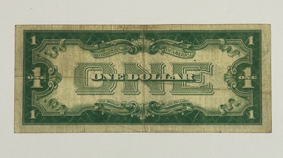 1928 $1 Silver Certificate 'Funny Back' One Dollar Bill Bank Note A-A ...