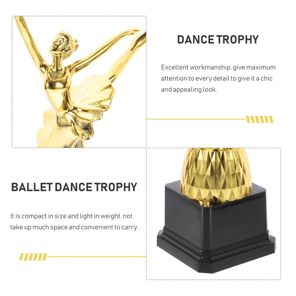 2pcs Ballet Dance Award Trophy Ballet Female Trophy for Women Girls and ...