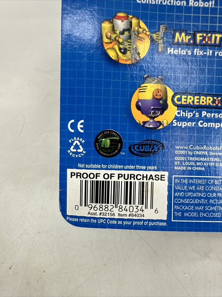 RARE Vintage 2001 Cubix Robots for Everyone Action Figure 5" NEW IN ...