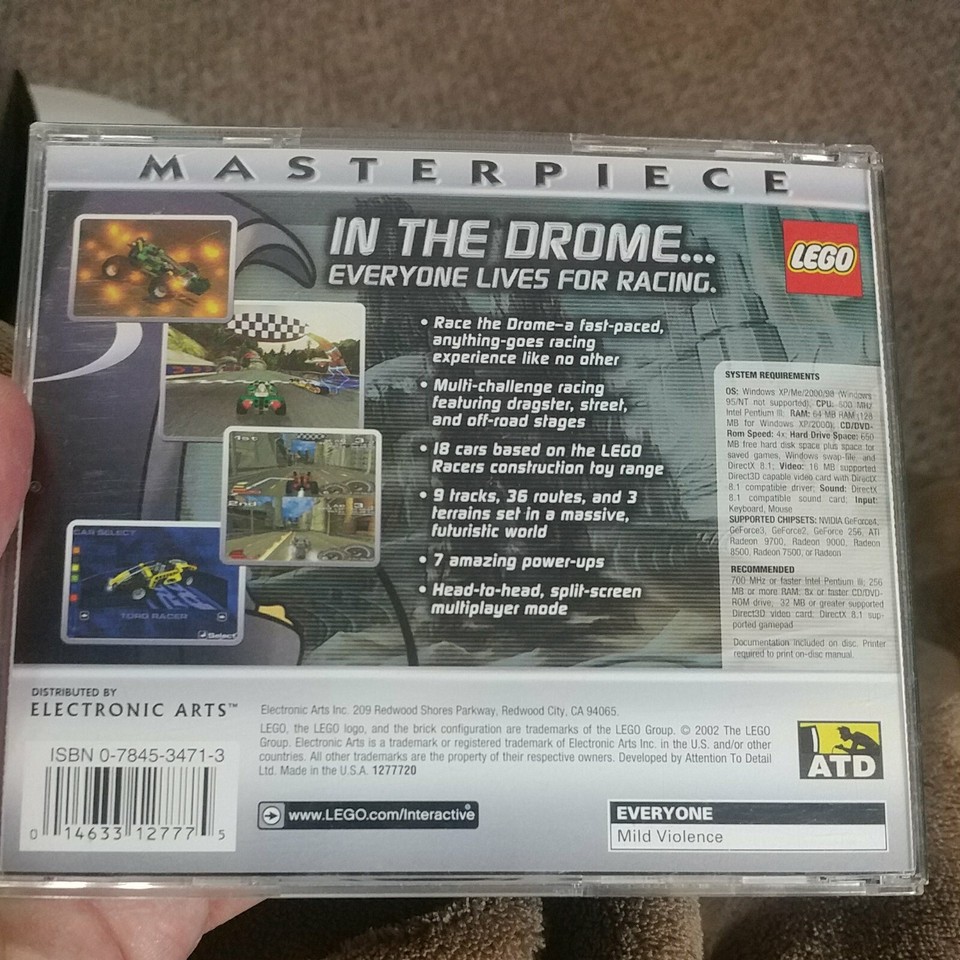 Drome Racers PC CD-ROM The LEGO Group 2002 racing game for Windows 98 ...