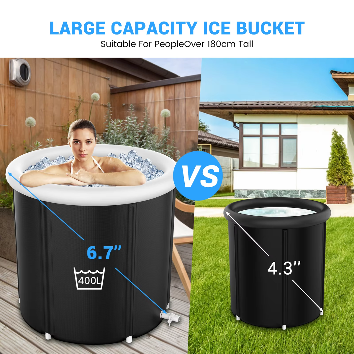 Inflatable Bathtub Adults Large Ice Bath Tub For Athletes, Inflatable ...