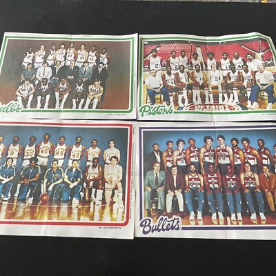 1980-81 Topps Basketball 5x7 Team Poster PinUps - Bulls, Pacers ...