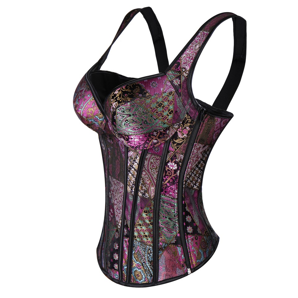 Women‘s Lace Up Corset Bustier Shaper Waist Cincher Top Plus Size ...