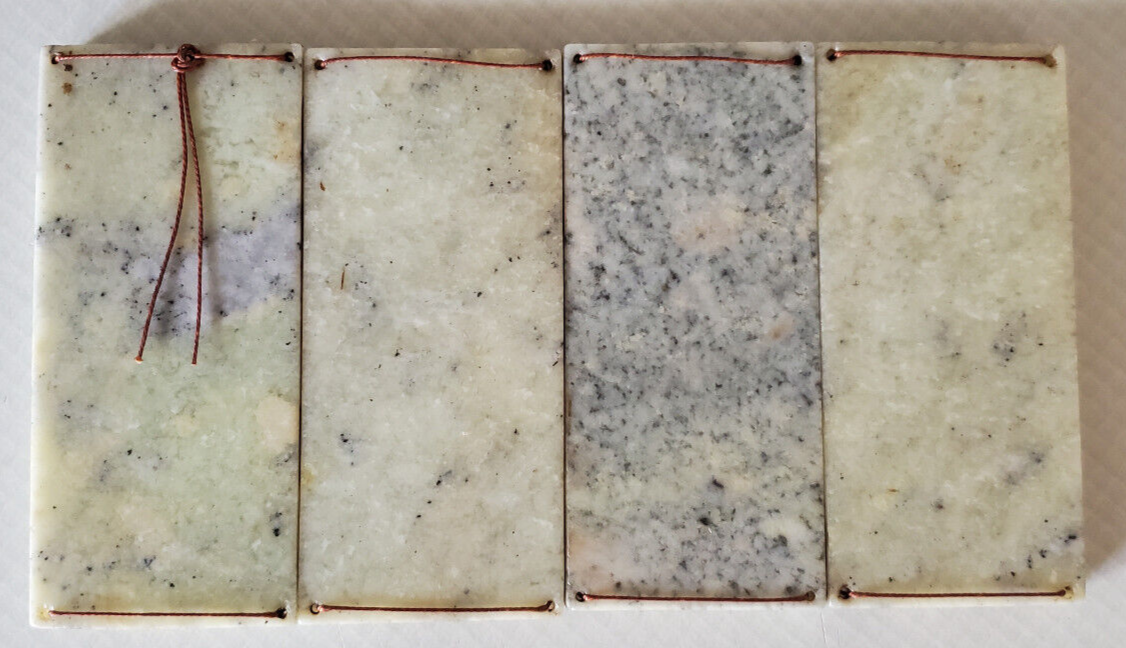 Set of Four Jade Plates Engraved with Scenes of Life in Ancient China ...